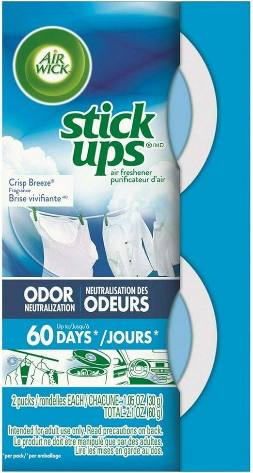 Amazon.com: Air Wick Stick Ups Car Air Freshener, Crisp Breeze ...