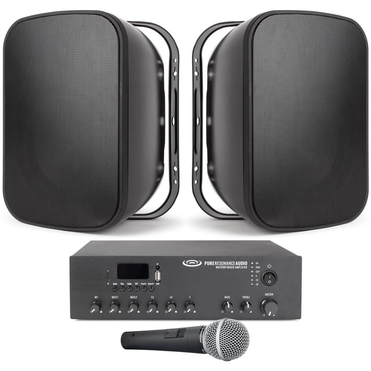 Amazon.com: Conference PA System with (2) Premium 70V Surface Mount ...