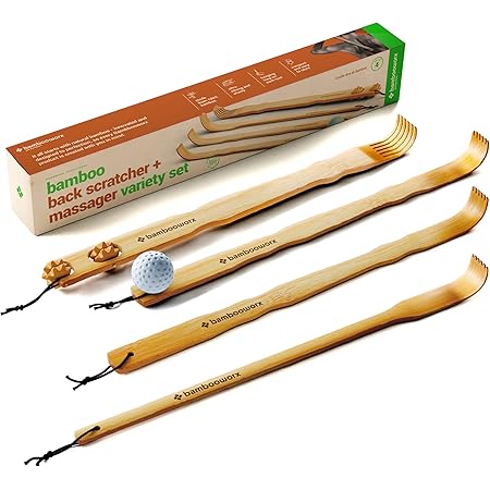 Amazon.com: BambooWorx Traditional Bamboo Wooden Back Scratcher - 4 ...