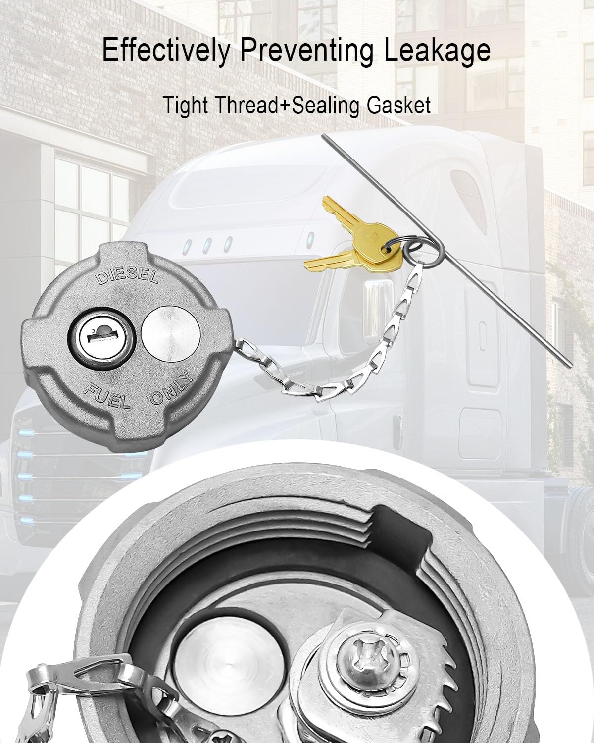 Snapklik.com : TADYAO Locking Diesel Fuel Cap 2 3/8" Fit For ...