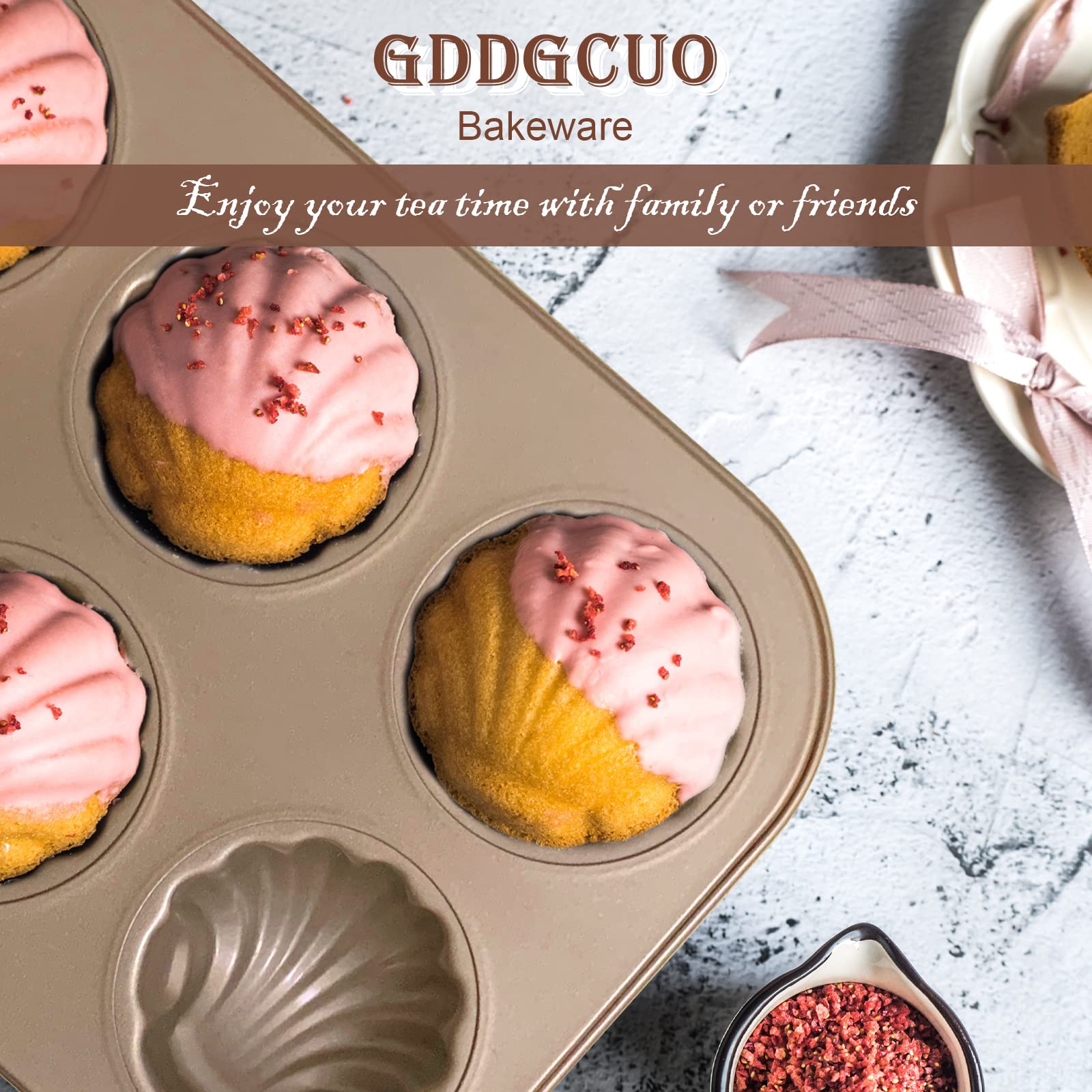 Snapklik.com : Madeleine Pans, 2 Pack Non-Stick Spherical Shell ...
