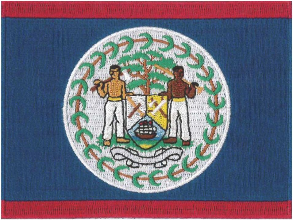 Amazon.com: Belize Flag Embroidered Patch 12 X 9CM (4 3/4" X 3-1/2") : Arts, Crafts & Sewing