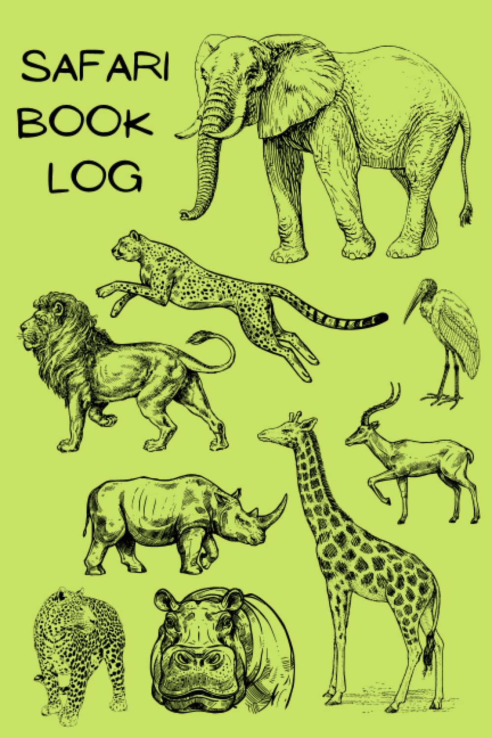 Safari book log: Safari animals checklist. 120 pages, 6x9 in African ...