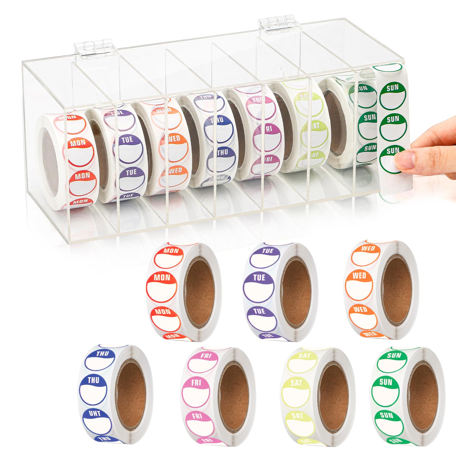 Snapklik.com : 7 Days Of The Week 3500 Pcs Stickers - 1 Inch Food ...