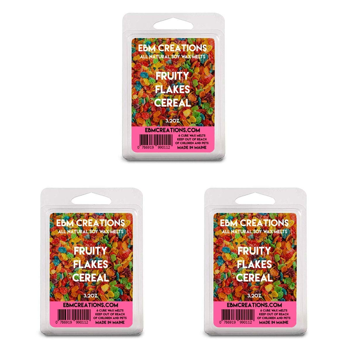 Amazon.com: 3 Pack Fruity Flakes Cereal Bundle - Scented All Natural ...