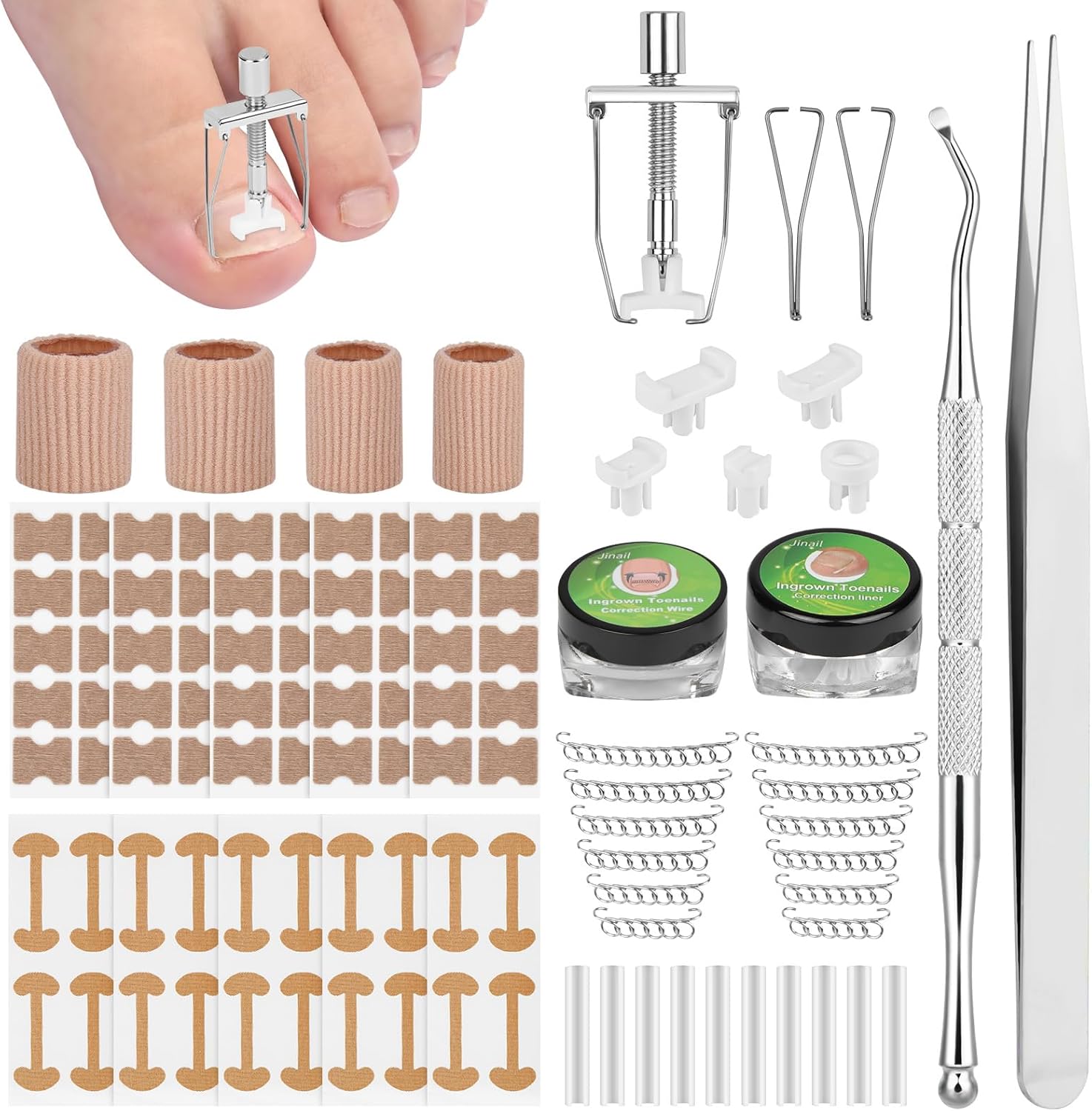 BUTBU Ingrown Toenail Removal Kit, Ingrown Toenail-Corrector Tools with ...