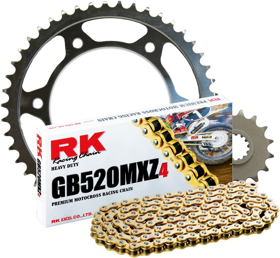 Amazon.com: RK Racing Chain 4012-028SG Steel Rear Sprocket and Gold Z ...