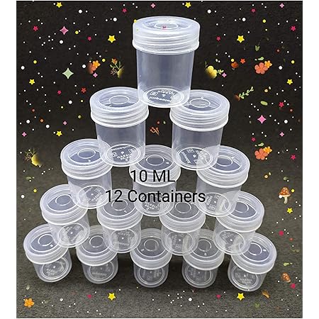 Buy Right Small Tiny Containers Plastic Clear Boxes with Screw lid 10 ...