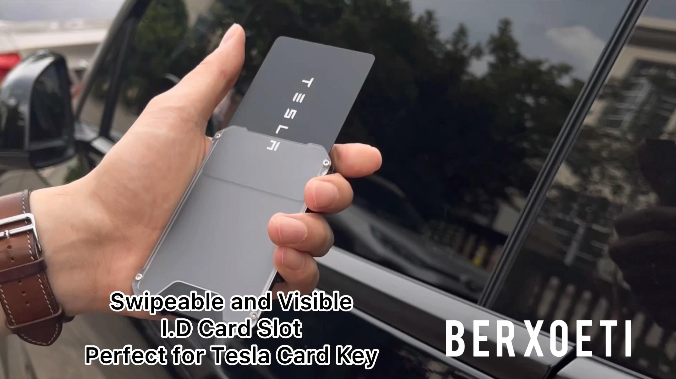 Watch BERXOETI WALLET Perfect for Tesla Car key holder on Amazon Live