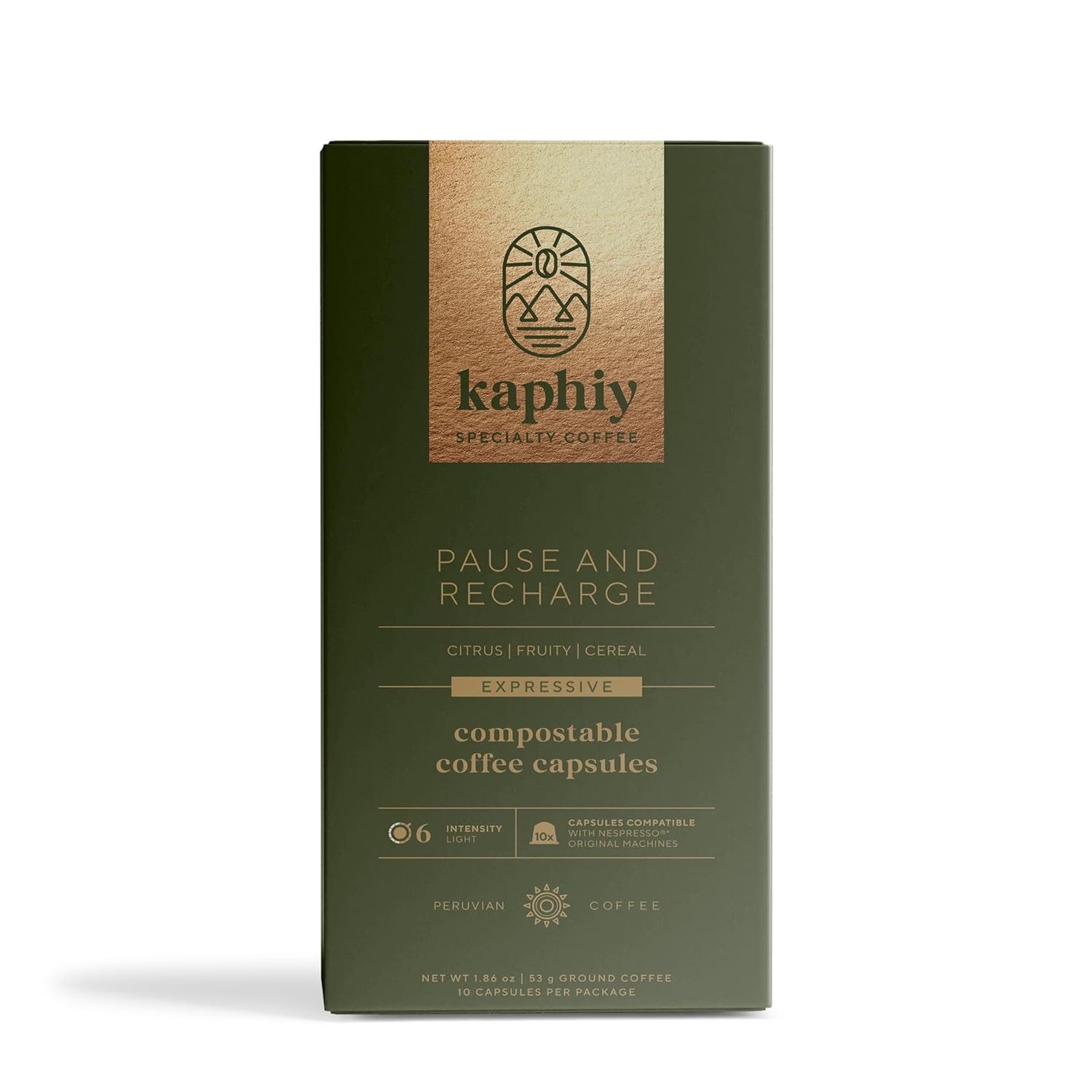 Amazon.com: Kaphiy Specialty Coffee, Light Roast Espresso Compostable ...