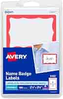Avery Name Badges Red Border Avery Hello My Name Is Name Tags 05140 2