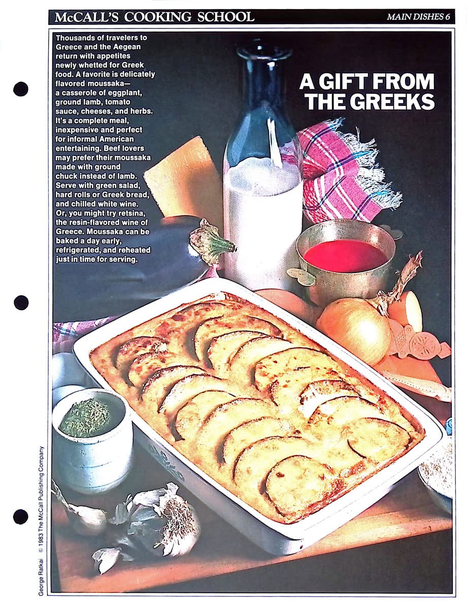 McCall's Cooking School Recipe Card: Main Dishes 6 - Moussaka ...