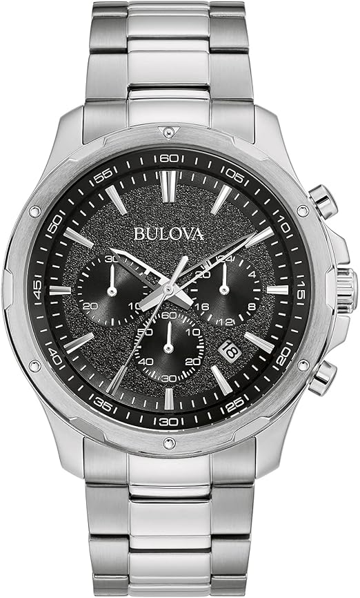 Amazon.com: Bulova Men's Classic Stainless Steel Six-Hand Chronograph ...