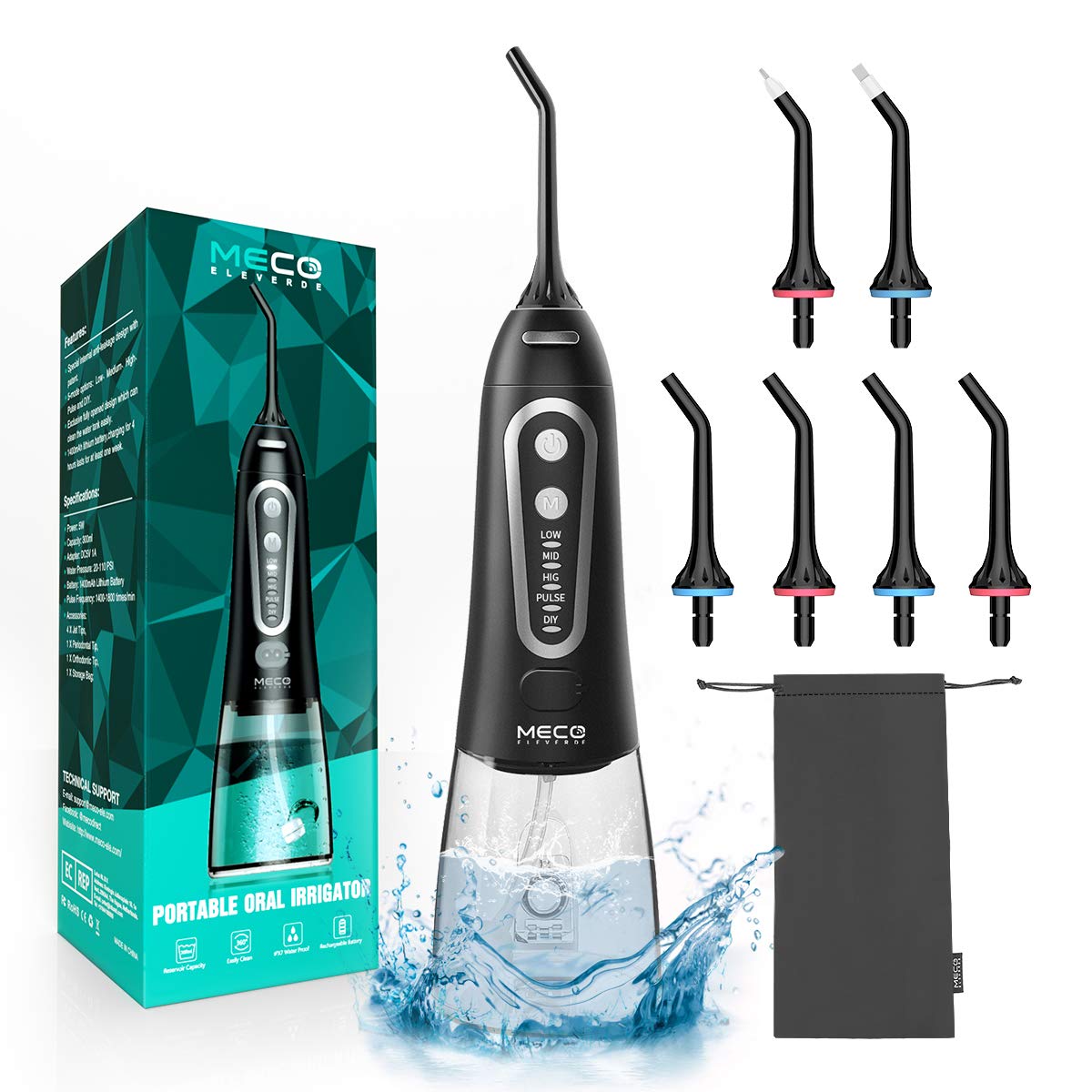 Amazon.com: Oral Irrigator for Teeth, MECO Cordless Water Dental Teeth ...