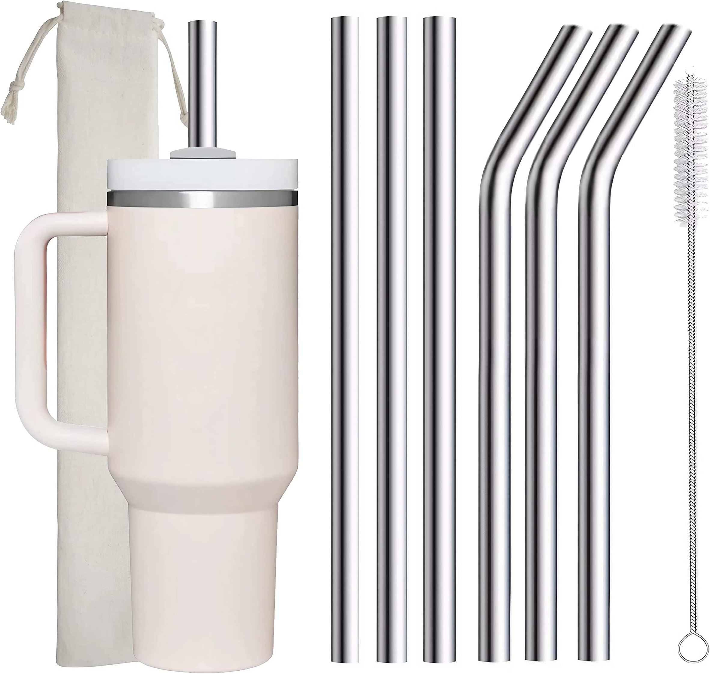 Amazon.com: EXTRA LONG Stainless Steel Drinking Straws 10.5" Length 4 ...