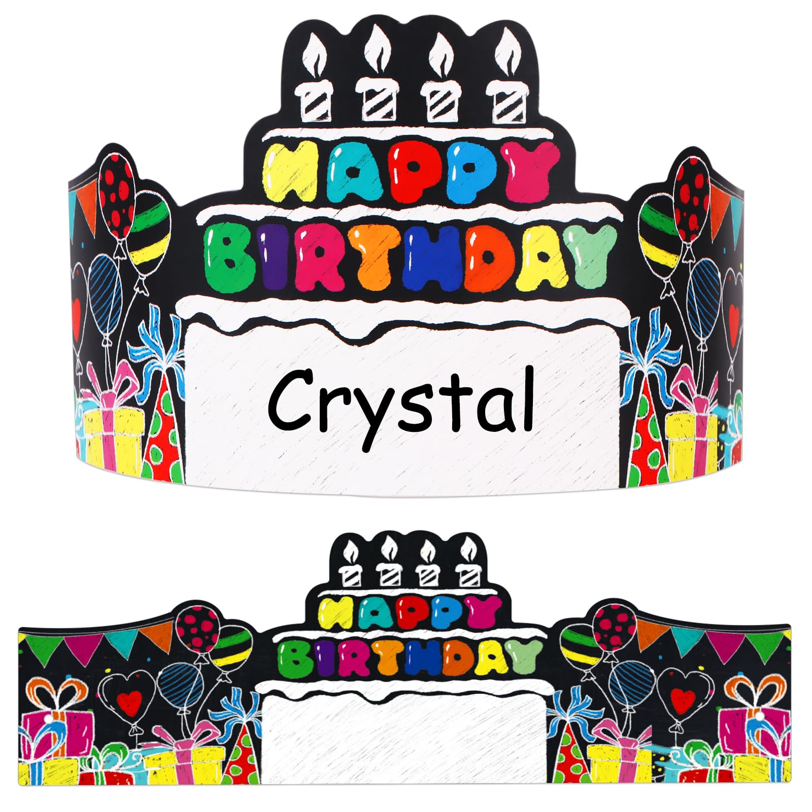 Amazon.com: SICOHOME Birthday Crowns for Kids Classroom 36pcs Happy ...