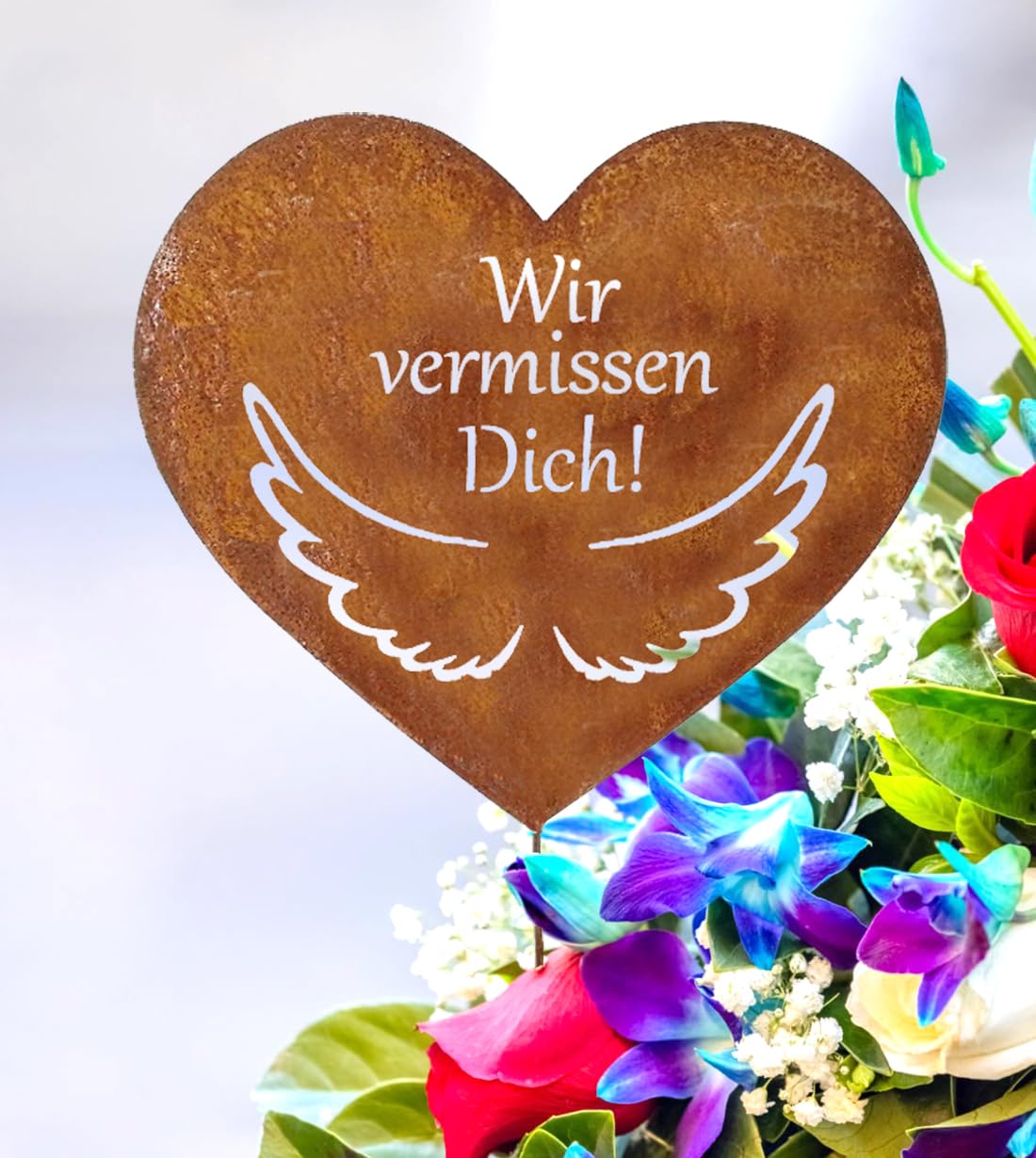 Wir Vermissen Dich Bilder Grabschmuck Engel Mit Herz Klein Wir
