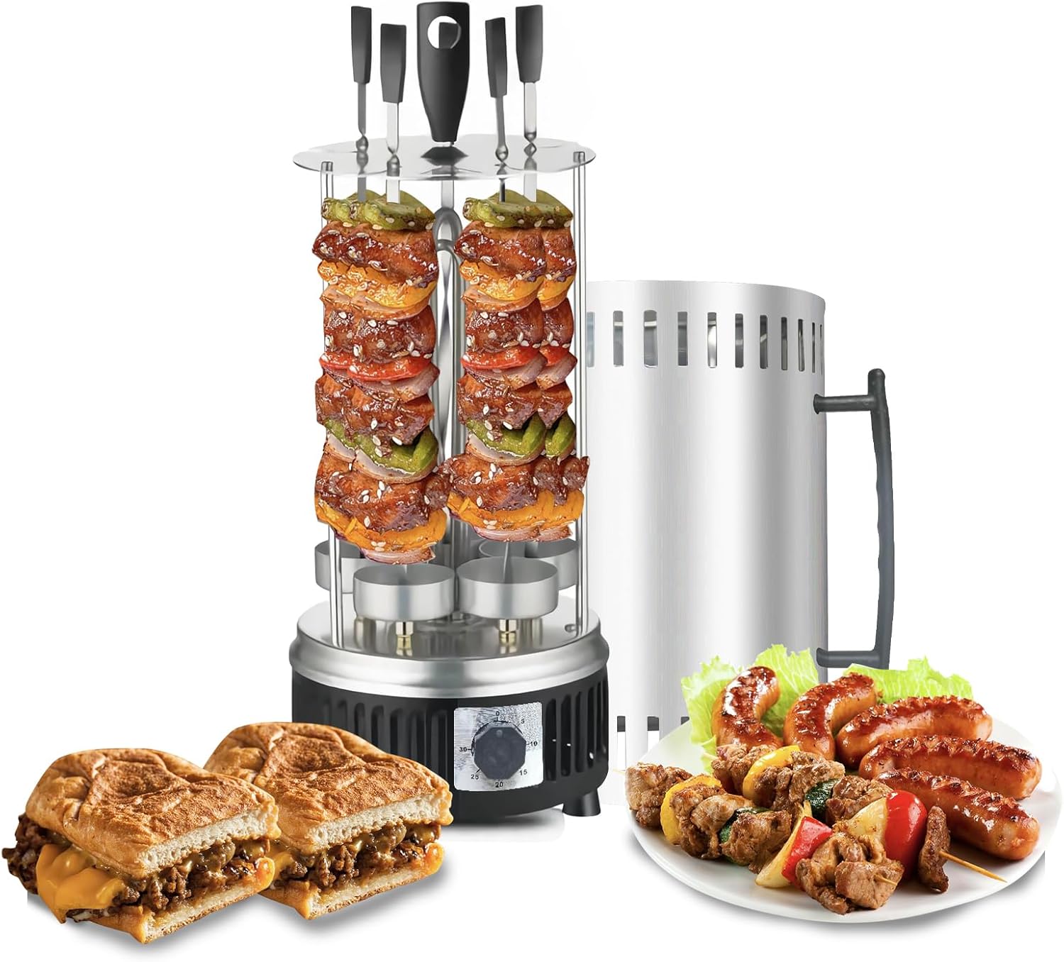 Amazon.com: AUPLEX Vertical Rotisserie Oven Countertop Shawarma Machine ...