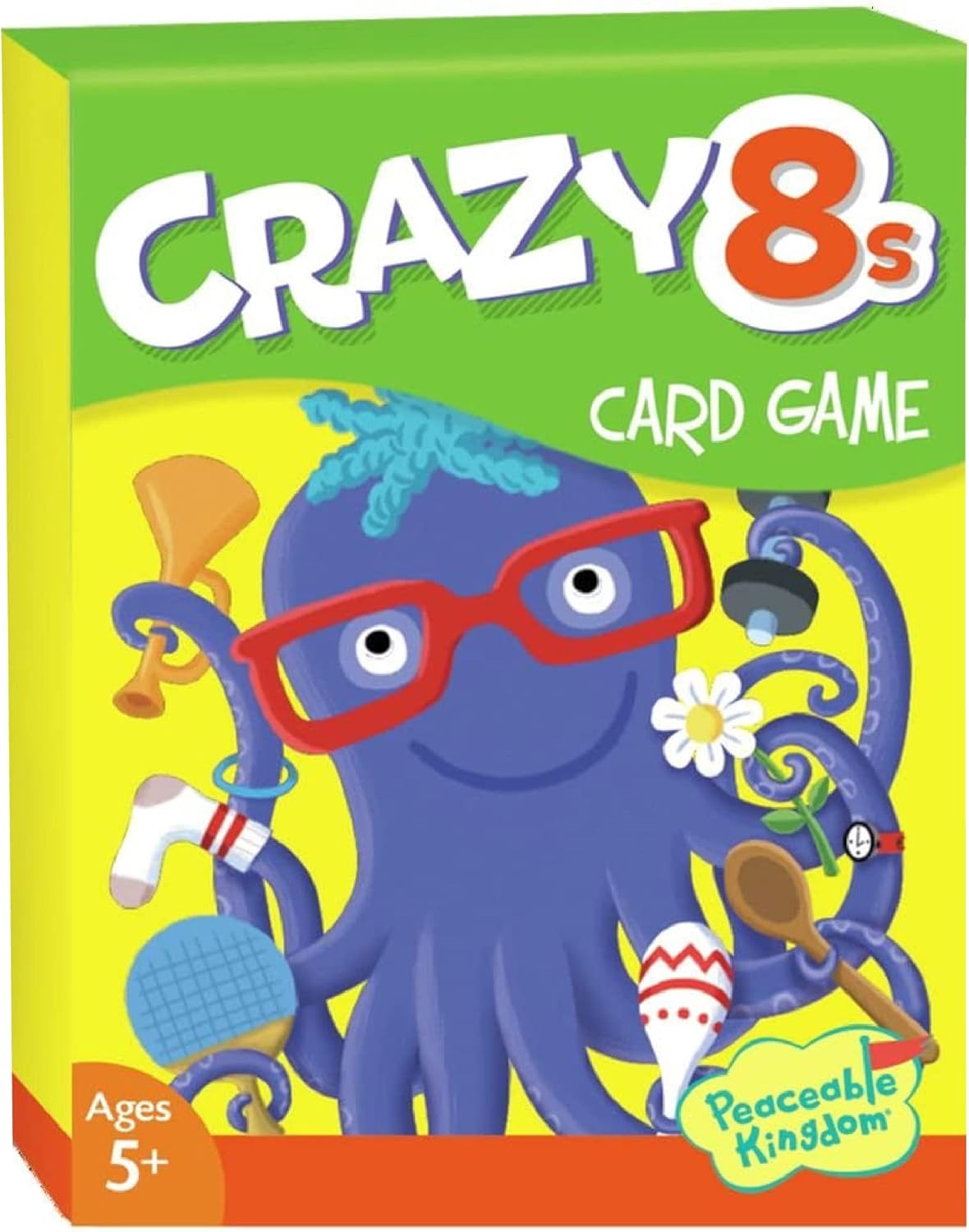 Amazon.com: Peaceable Kingdom Crazy 8s Card Game for Kids - Funny ...