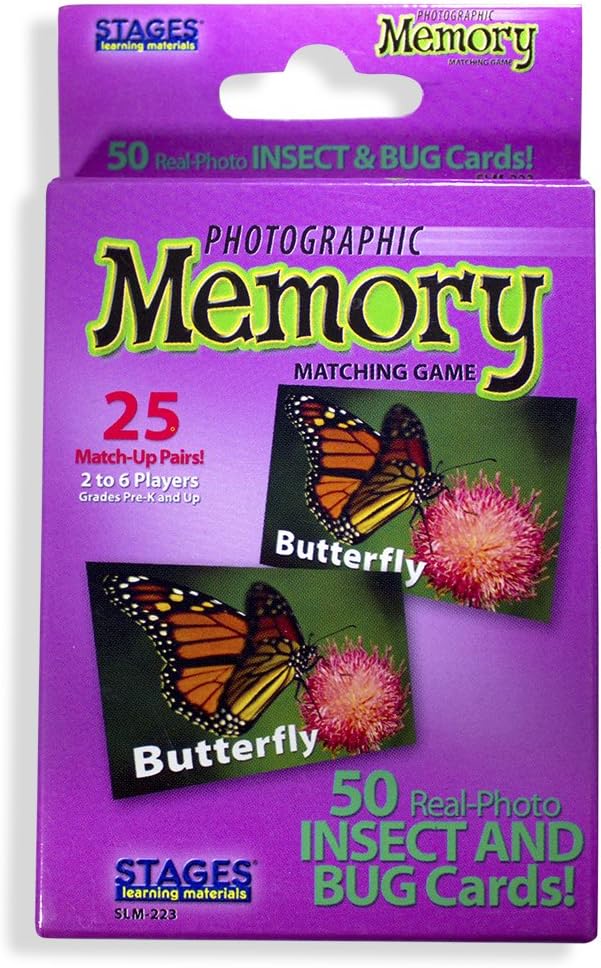 Stages Learning Materials Picture Memory Insects and Bugs Card Game ...