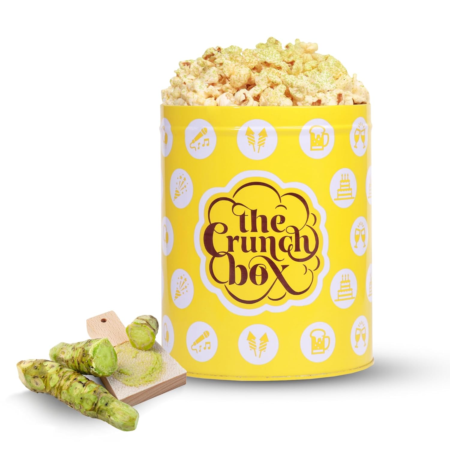 The Crunch Box Holy Smokes Wasabi Popcorn Tin, Gourmet Popcorn, Ready ...