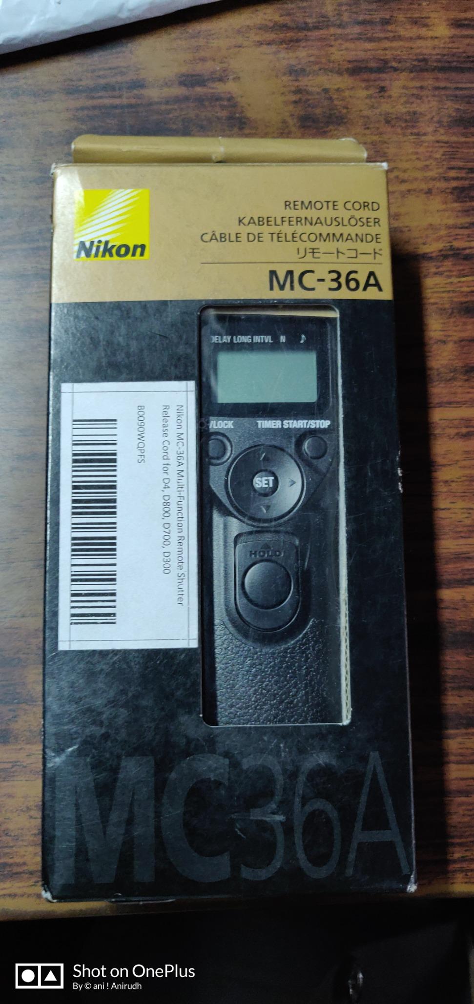 Buy Nikon MC-36A Multi-Function Remote Shutter Release Cord for D4, D800, D700, D300 (27032 ...