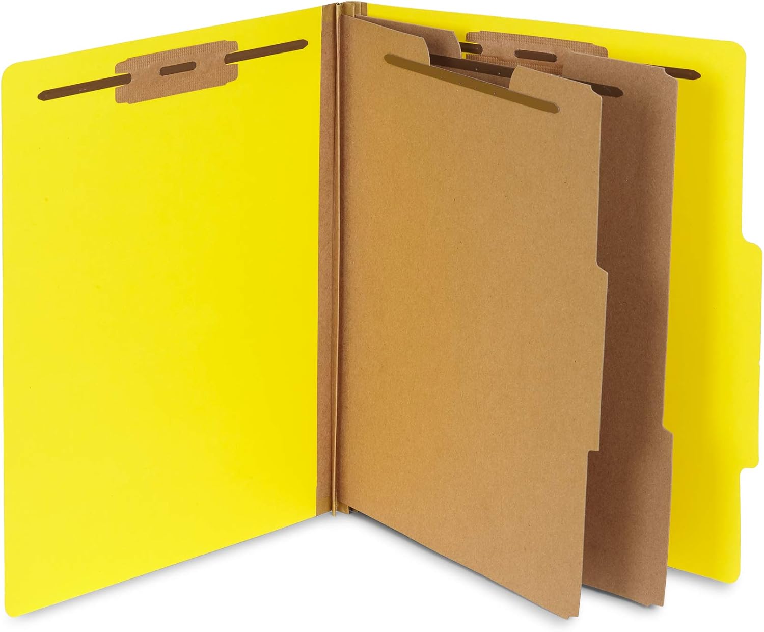 Amazon.com : 10 Yellow Classification Folders, 2 Divider, 2 Inch Tyvek ...