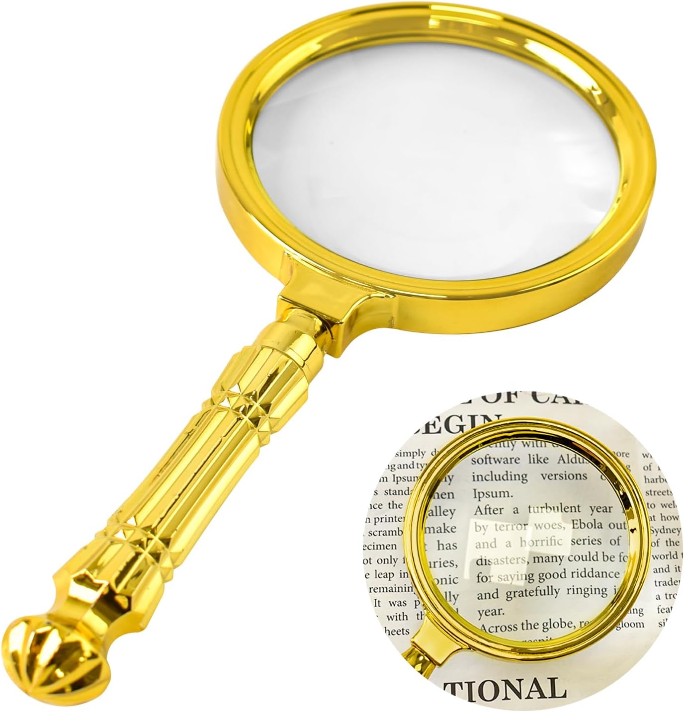 Amazon.com: Portable Magnifying Glass with Split Handle, 10X Handheld ...