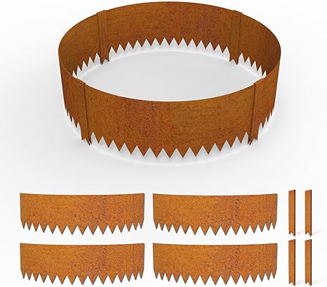 Amazon.com : BUYYAH Cor-Ten Steel Landscape Edging with Rust Patina ...