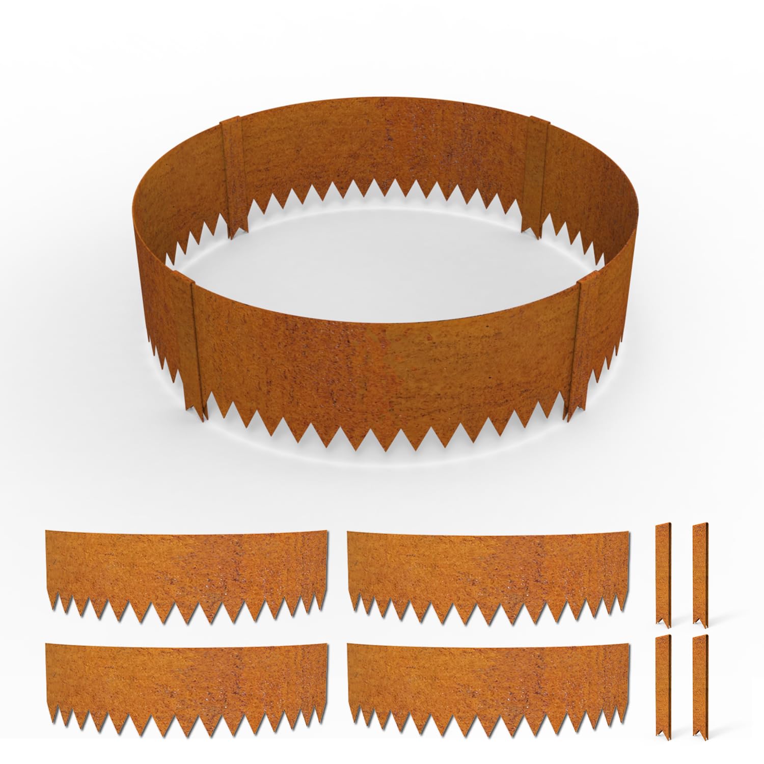 Amazon.com : BUYYAH Cor-Ten Steel Landscape Edging with Rust Patina ...