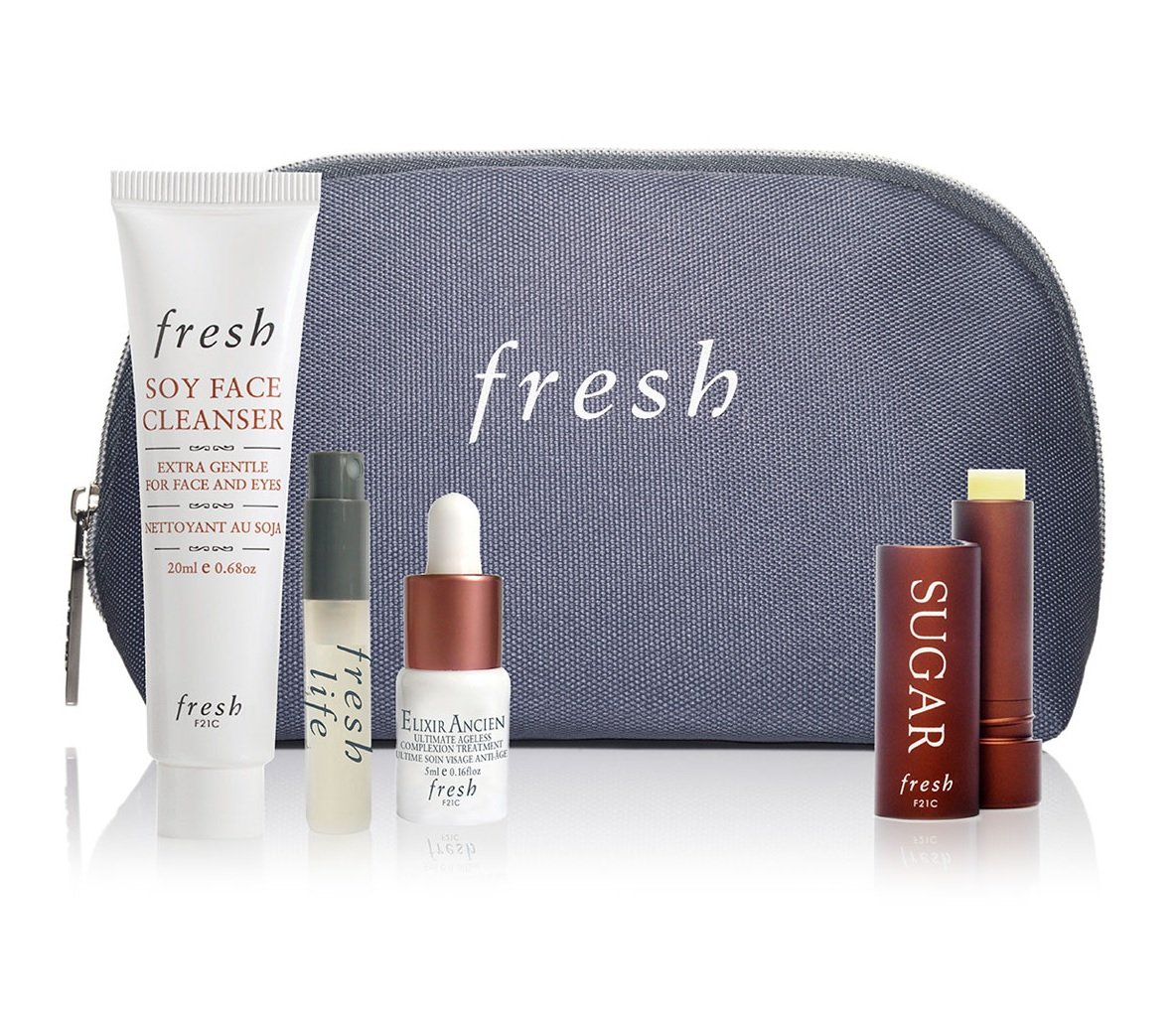 Amazon.com : FRESH Gift Set :Makeup bag +Lip treatment sunscreen SPF 15 ...