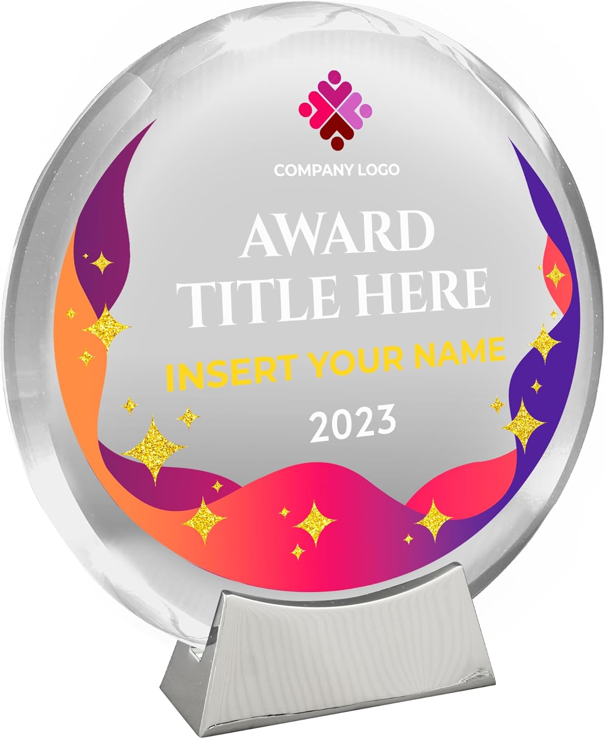 Amazon.com : Basic Fundamentals Personalized Round Glass Plaque, Award ...