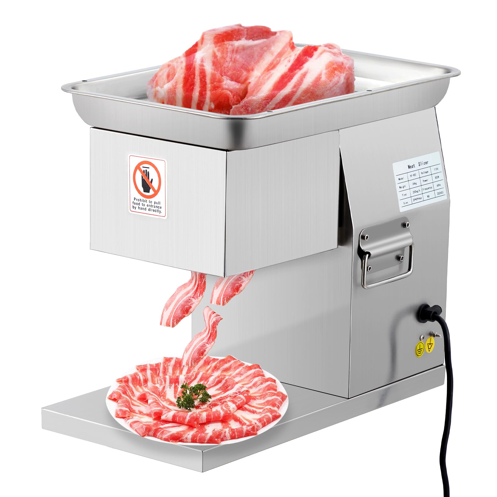 Amazon.com: Takywep 110V Commercial Meat Cutter Machine, Automatic ...