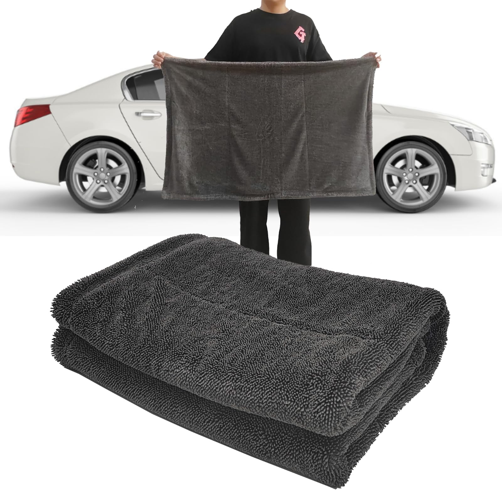 Amazon.com: KKV 2-Pack Microfiber Towels for Cars (35"x 24") Extra ...