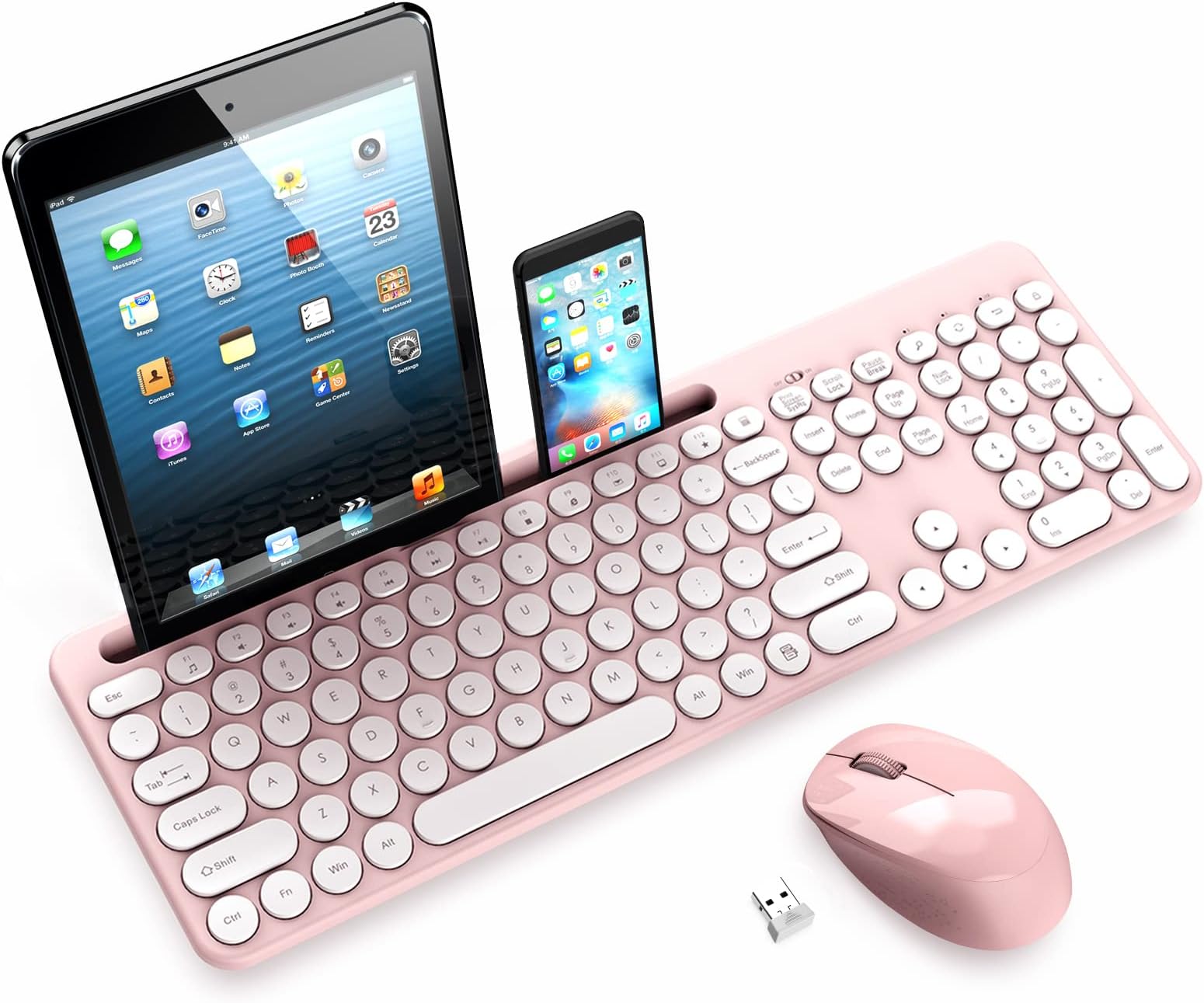 Amazon.com: ZTZ 2.4G Mini USB Keyboard with Silent Mouse Combo for ...