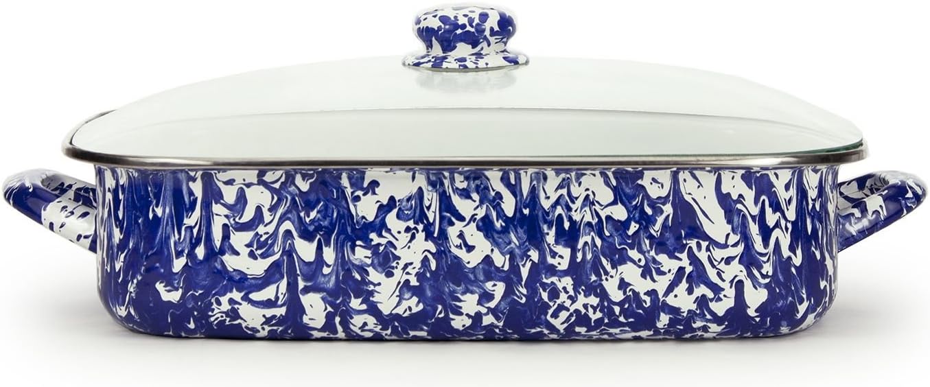 Amazon.com: Enamelware, 16 x 12½ x 4 inch deep Lasagna Pan, holds 10½ ...
