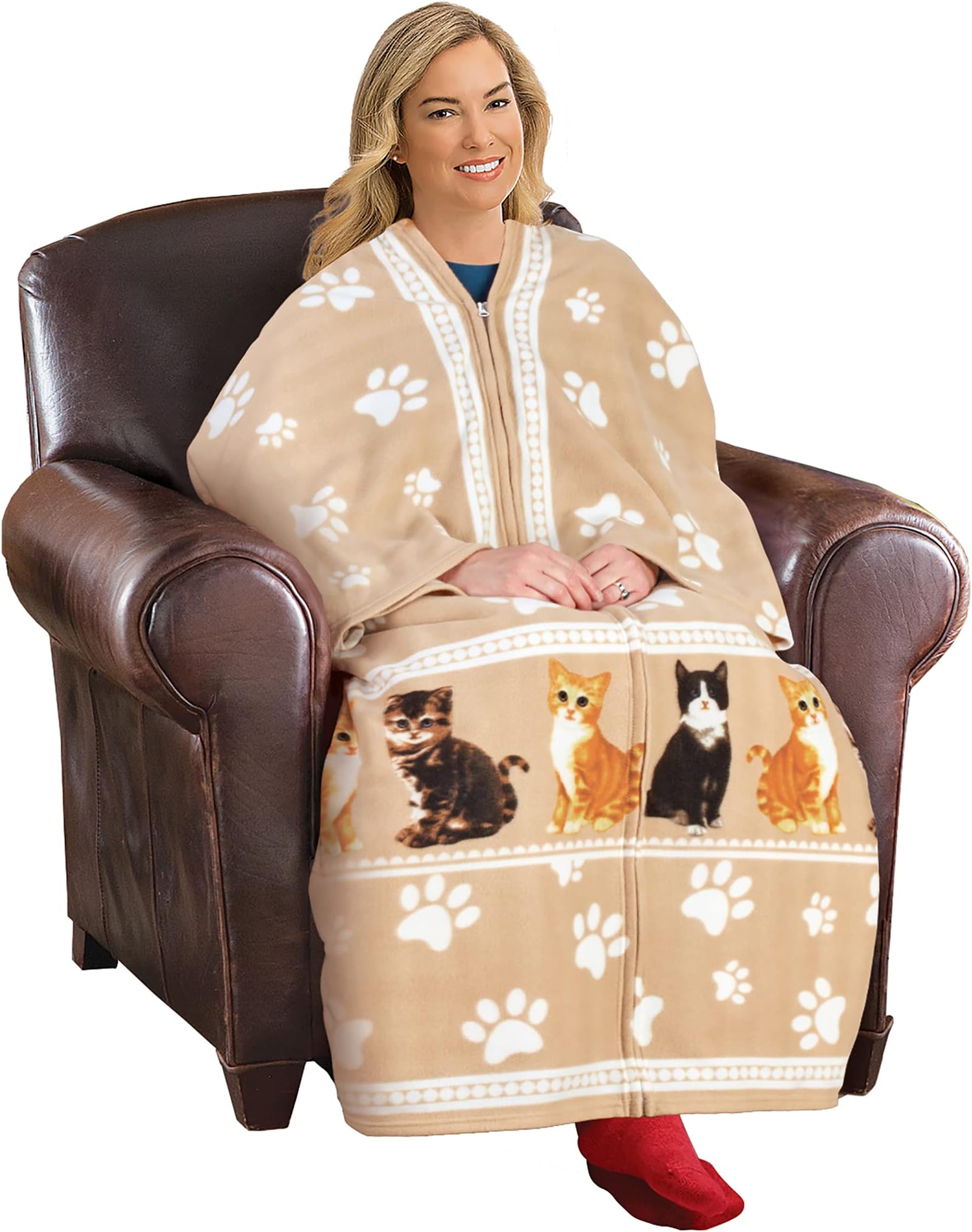 Amazon.com: Collections Etc Realistic Cat Cuddle Wearable Cuddle Wrap ...