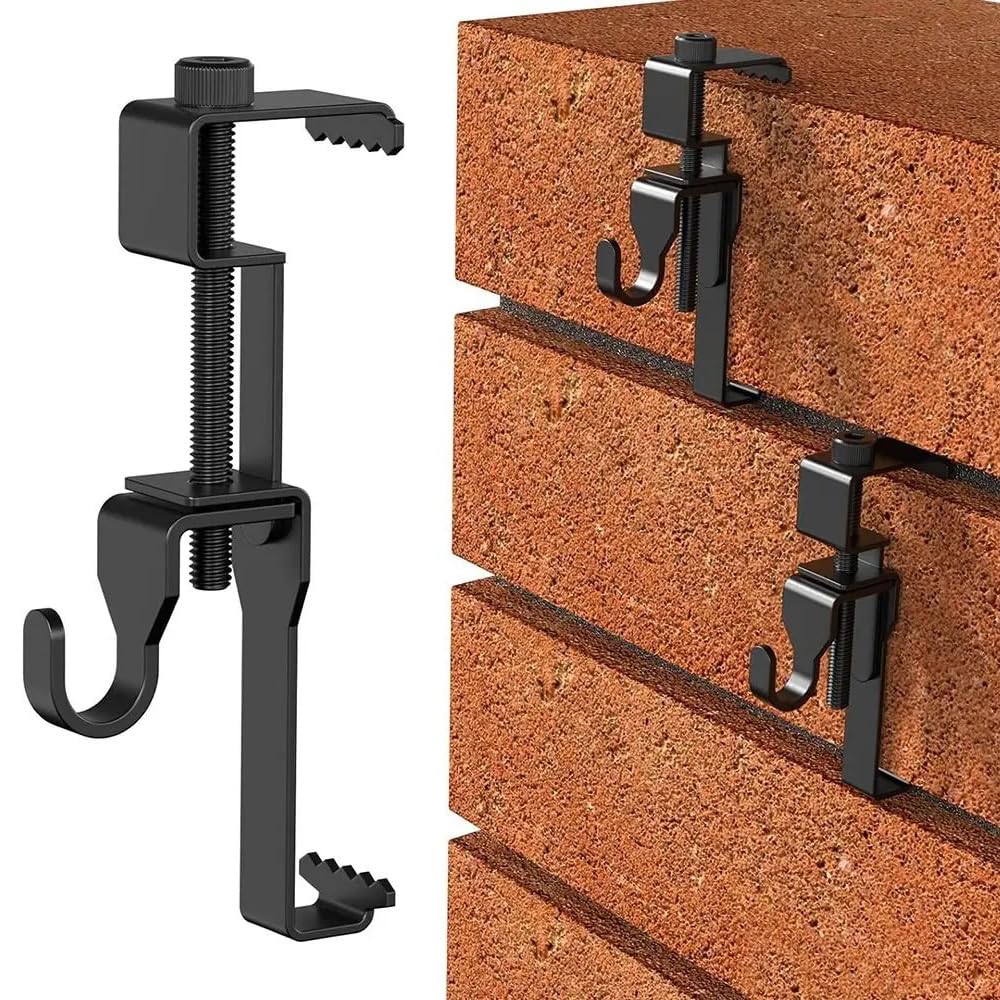 QISANKEE 6 Pack Brick Clips Brick Hanger Brick Hooks, Mount on Brick ...