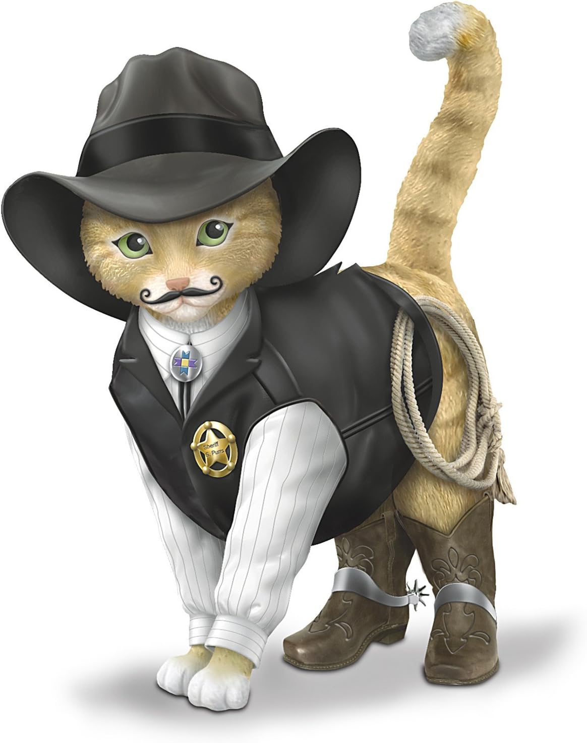 The Hamilton Collection Sheriff S. Purrs Collectible Cat Figurine ...