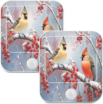 KEIGE 2Pcs LED Animal Cardinal Night Lights,Motion Sensor Night Light ...
