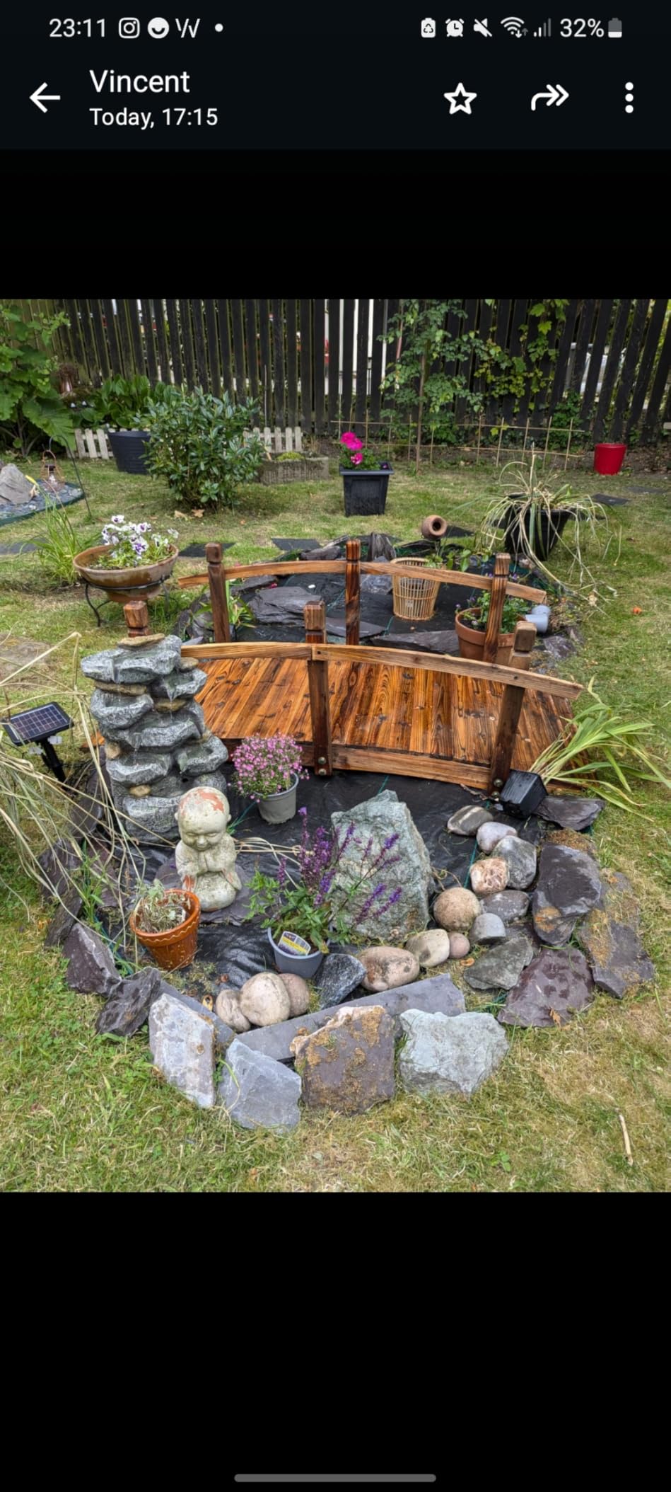 Wooden Garden Bridge 1.5M Wide : Amazon.co.uk: Garden