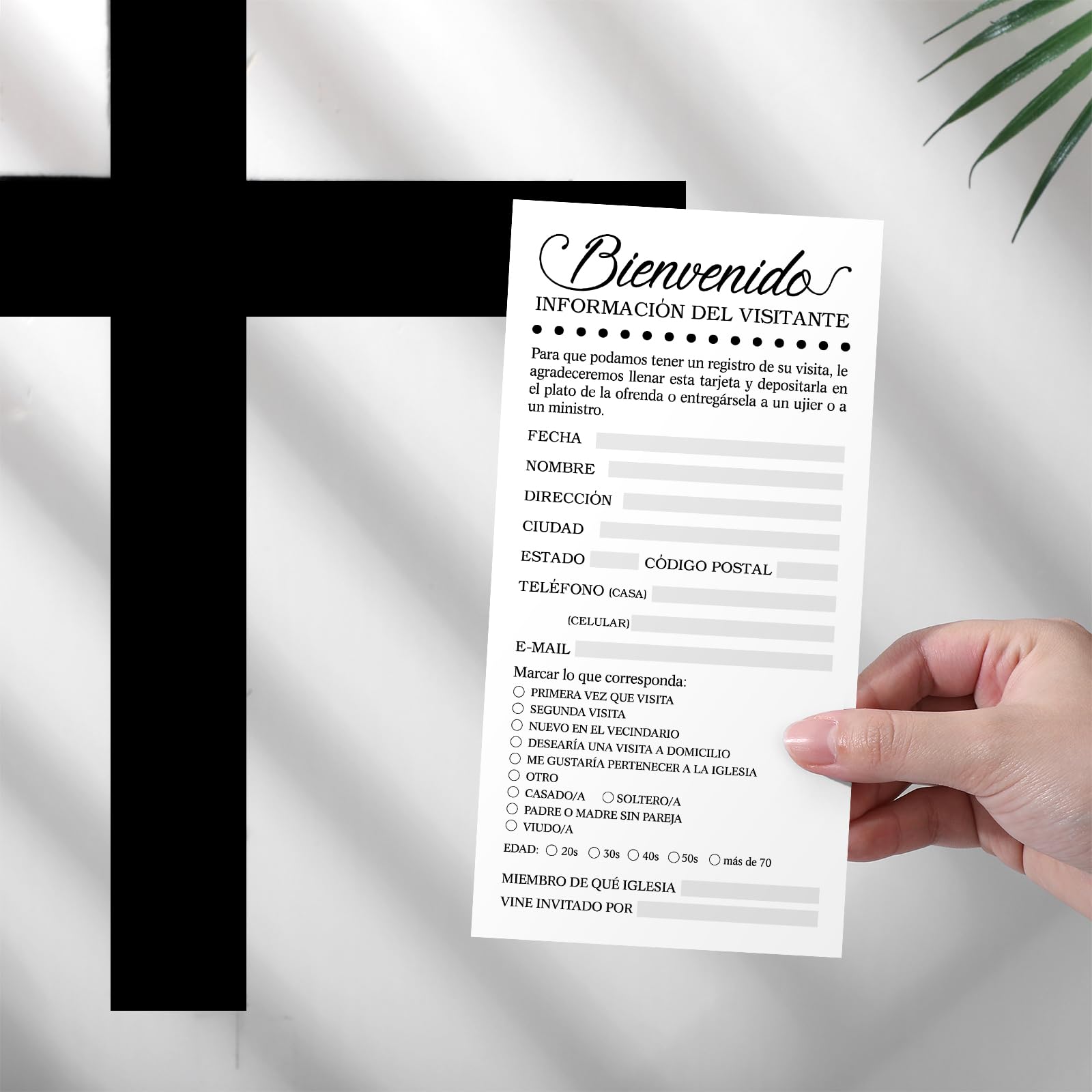 Snapklik.com : Woanger 200 Pcs Spanish Church Visitor Cards 37x77 ...