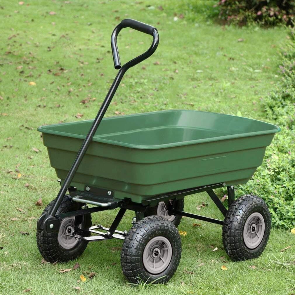 Amazon.com: Garden Carts Landscape Dump Wagon Cart Lawn Utility Cart ...