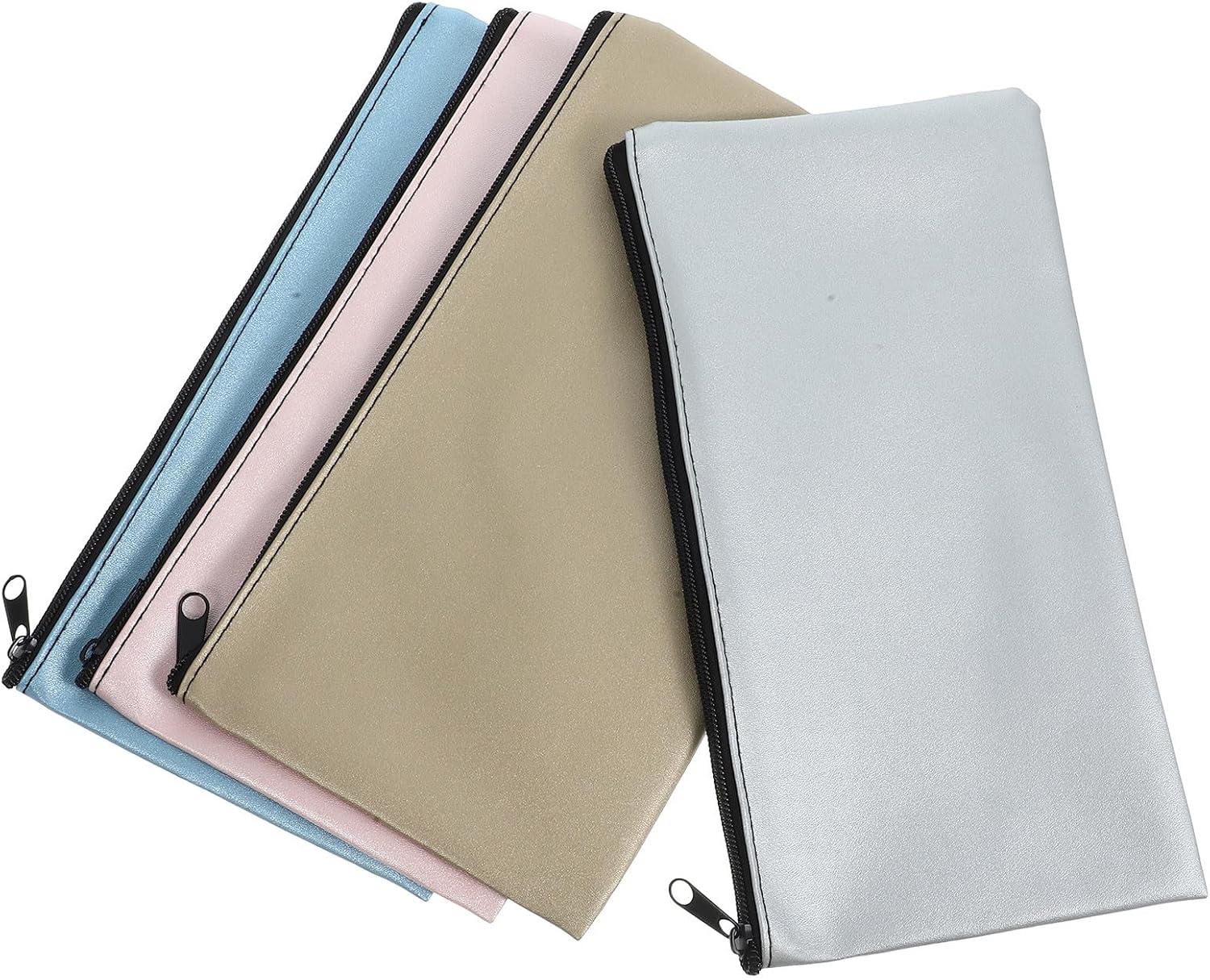 Amazon.com: STAHAD 4 Pcs PU Leather Cash Bags with Card Slot Window ...