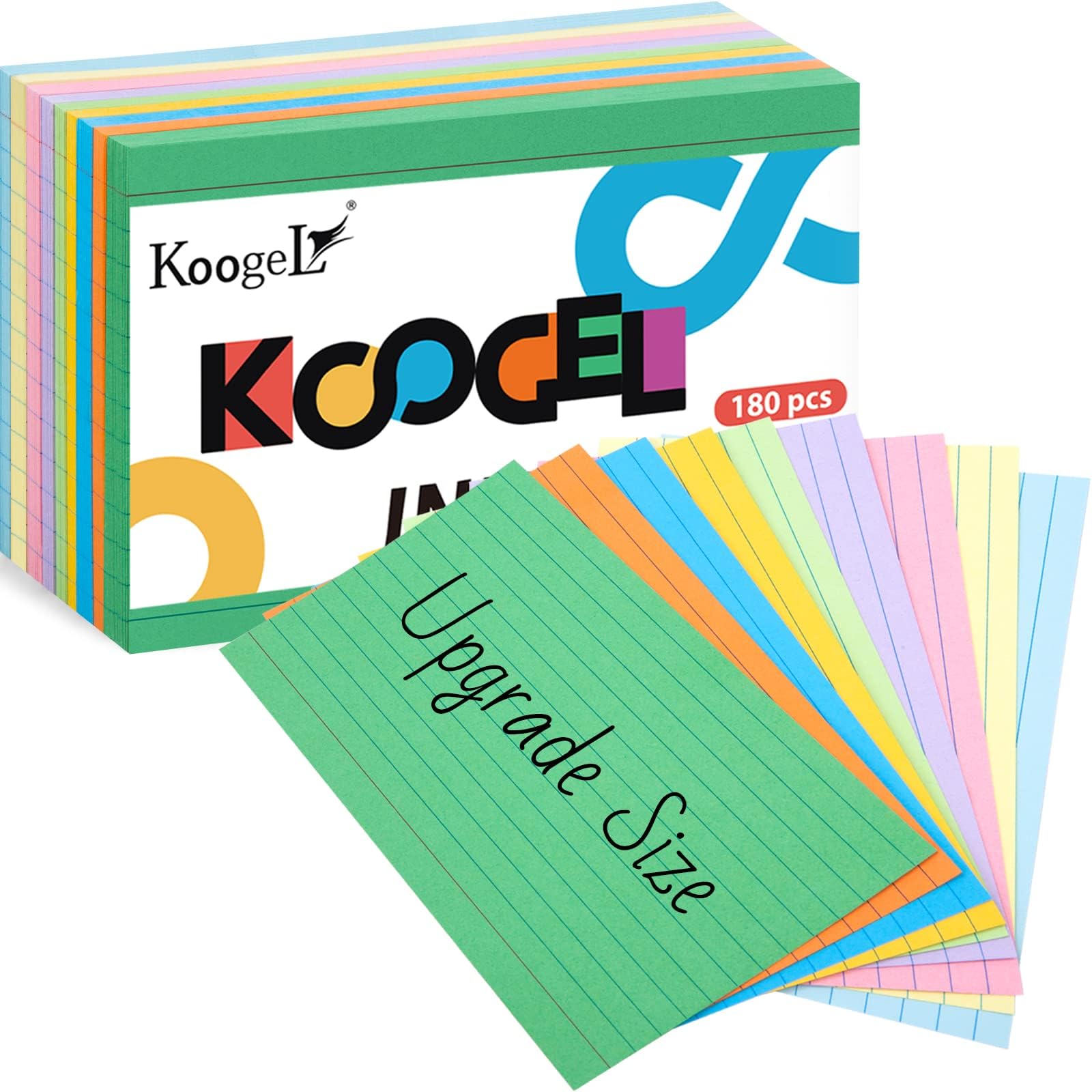 Amazon.com : Koogel 272 Pieces Colored Index Cards, Blank Index Note ...