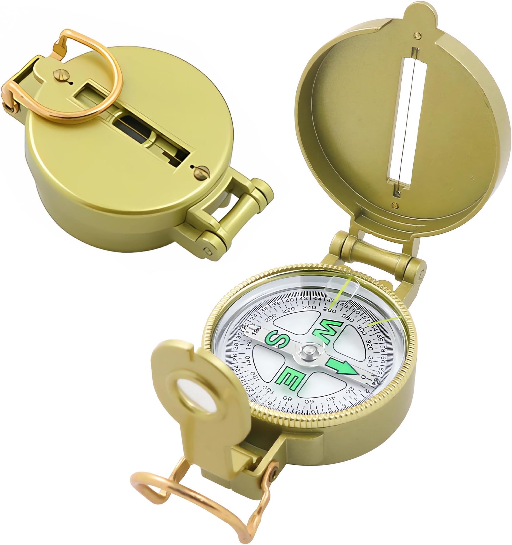 AOFAR Military Compass,AF-4580 Lensatic Sighting, Waterproof and ...