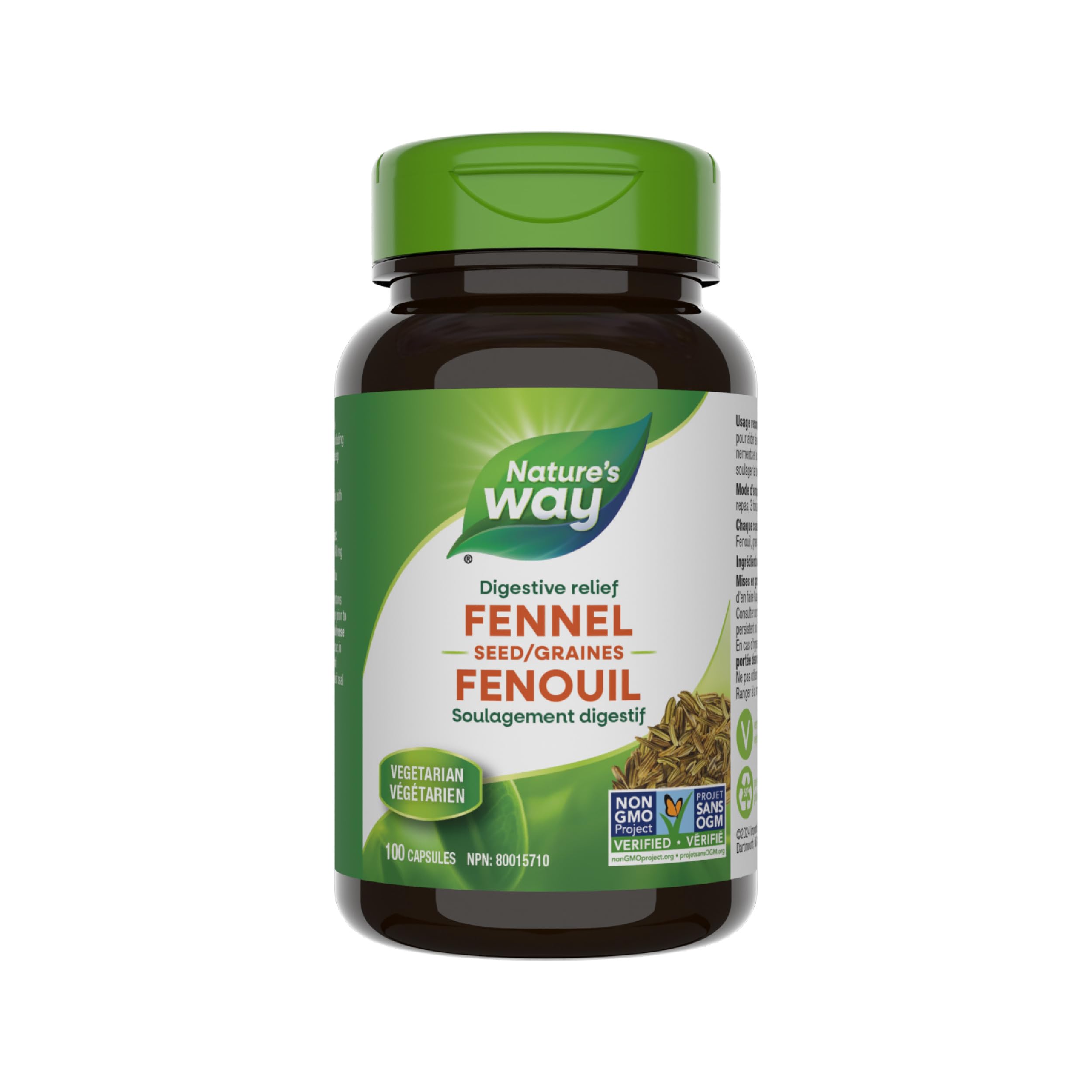 Nature's Way Premium Fennel Seed Capsules - Herbal Digestive Aid ...