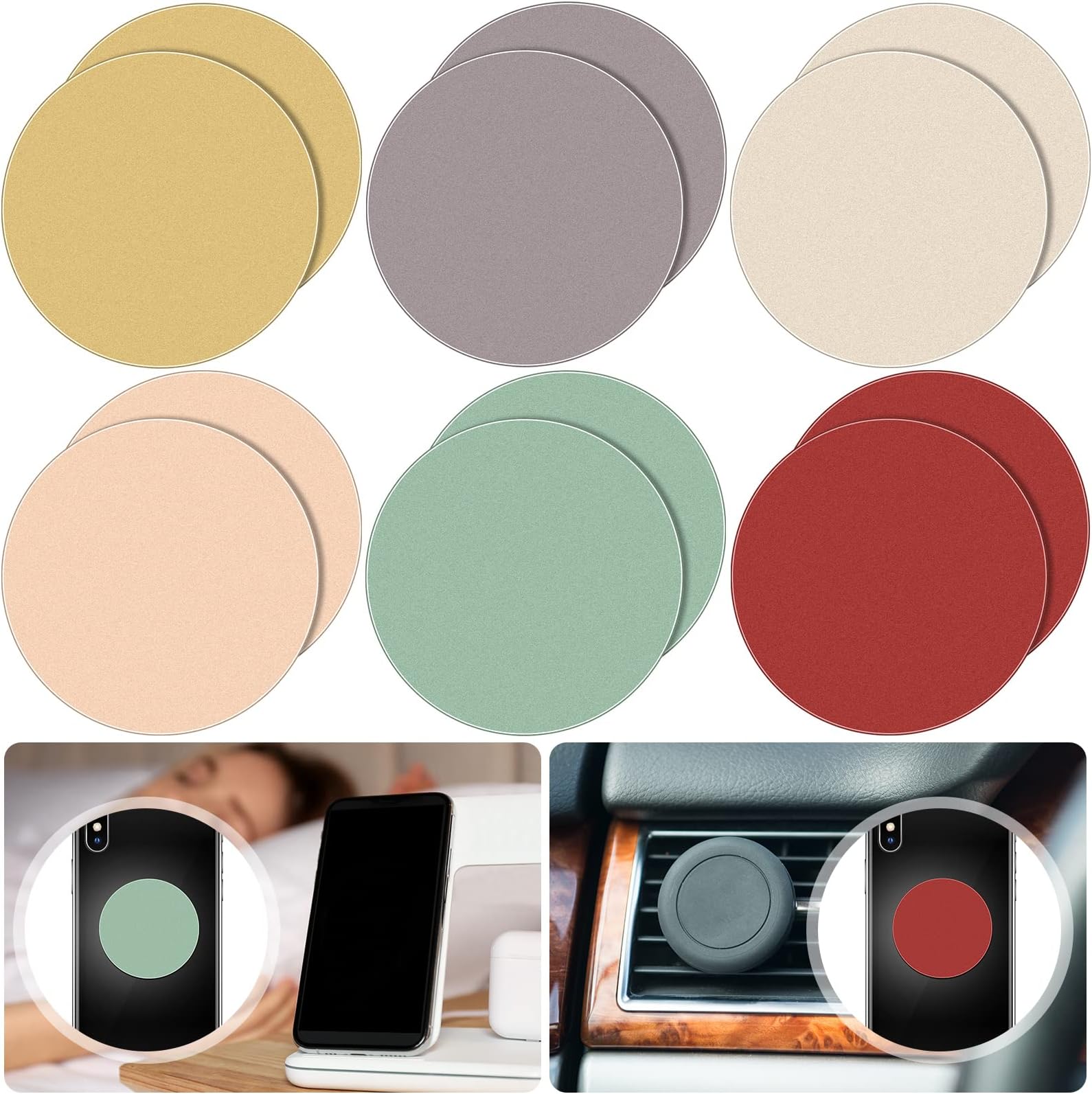 Amazon.com: Photect 12 Pcs Phone Magnet Sticker Cell Phone Magnet Plate ...