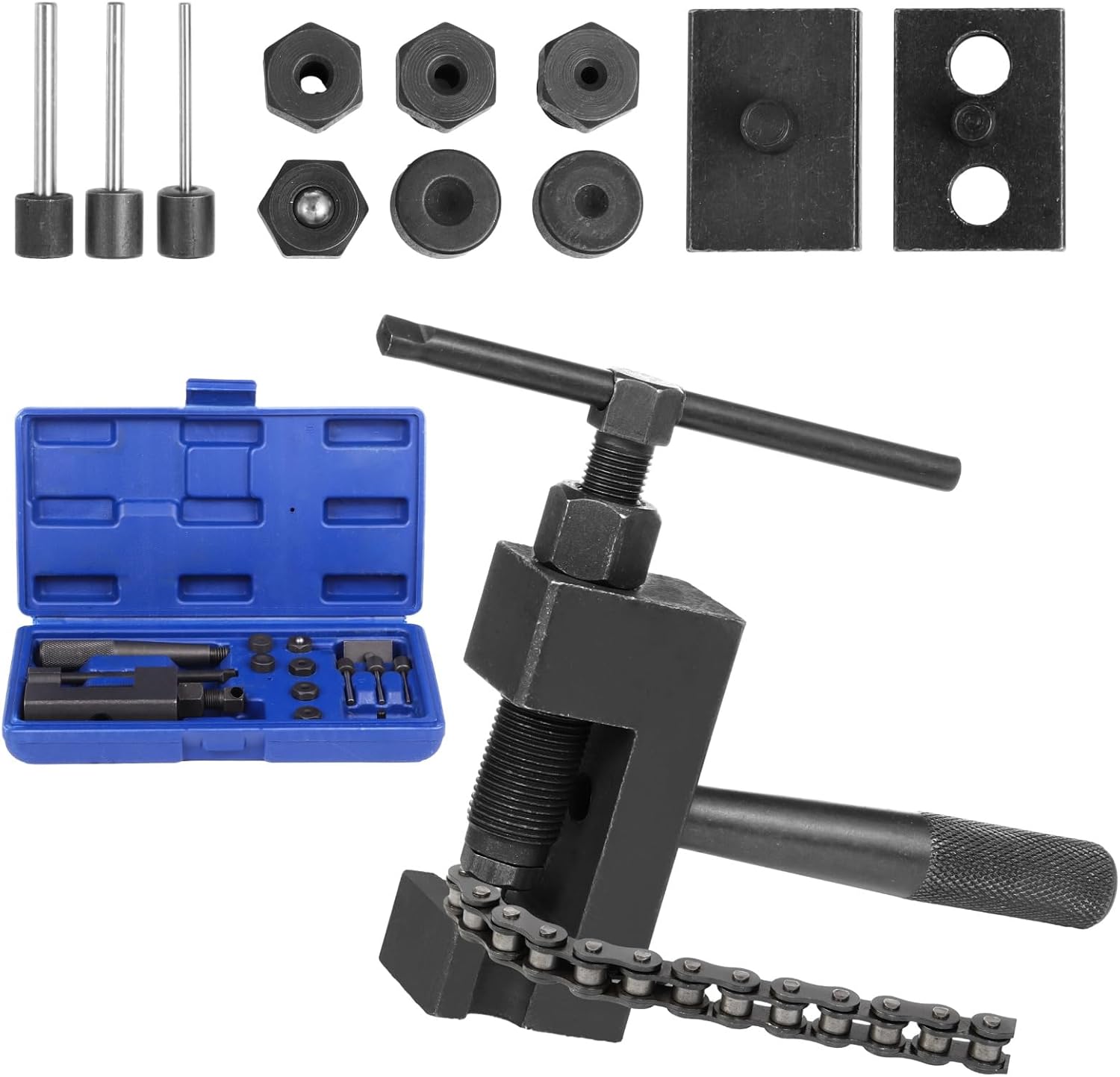 Amazon.com: OMISTAR Motorcycle Chain Rivet Tool Kit- 15 Pcs Motorcycle ...