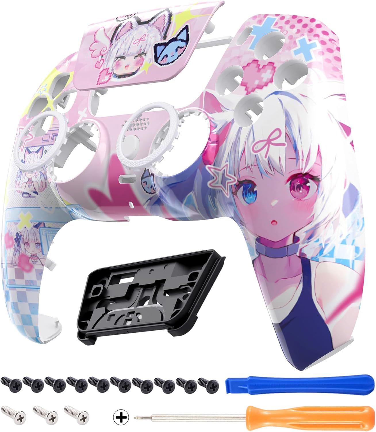 Amazon.com: eXtremeRate Luna Redesigned Front Shell Touchpad Compatible ...